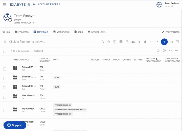 Sets > Create / Delete - Mat3ra Documentation