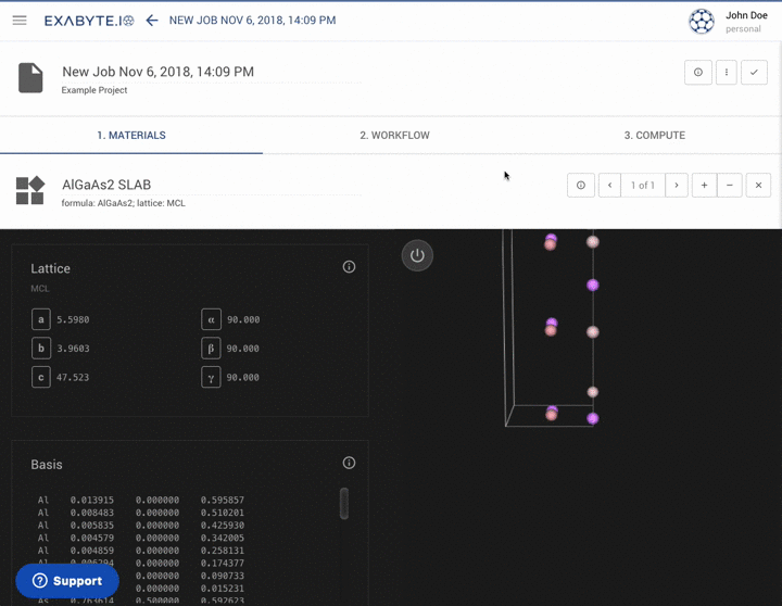 Select Materials - Mat3ra Documentation