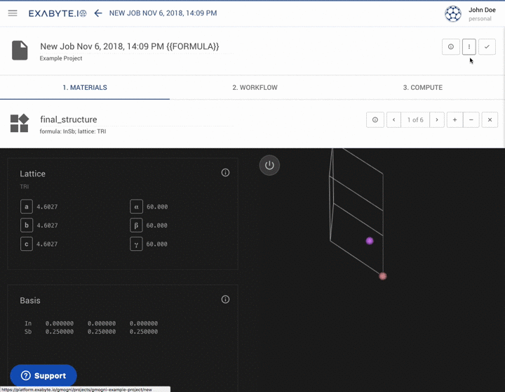 Materials Tab - Mat3ra Documentation