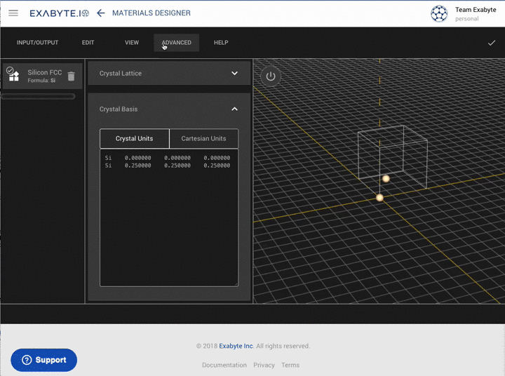 Advanced > Surface / Slab - Documentation
