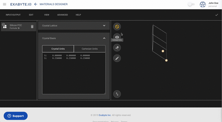 Parameters Options - Mat3ra Documentation