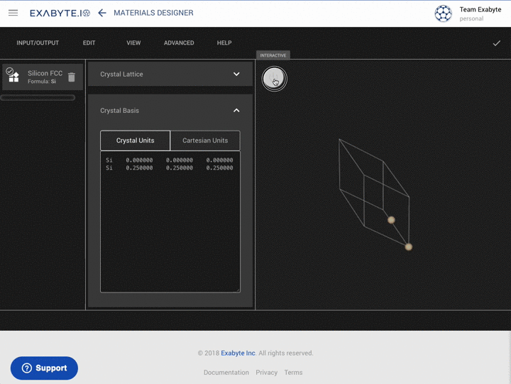 View Options - Mat3ra Documentation